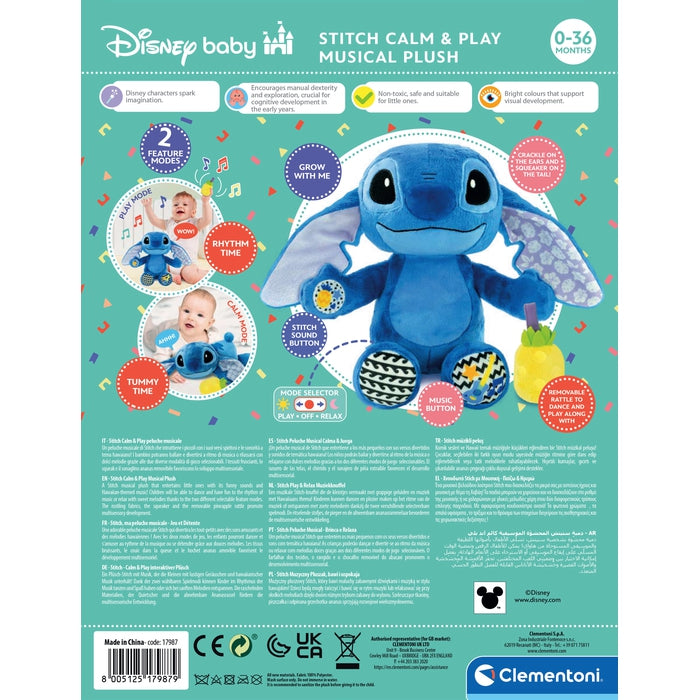 Stitch Calm & Play Musical Plush – Clementoni NORDICS